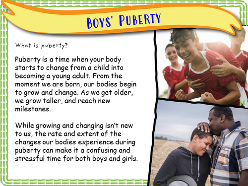 Boys' Puberty | Teaching Resources