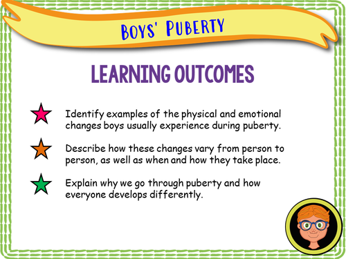 Boys Puberty Teaching Resources
