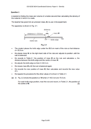 Paper 6 Questions | Teaching Resources
