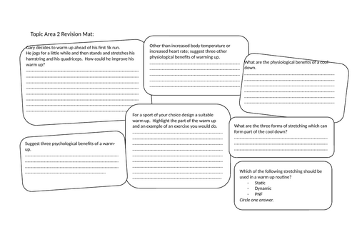 CNAT Sports Science R180 Sports Injuries Revision Mats | Teaching Resources