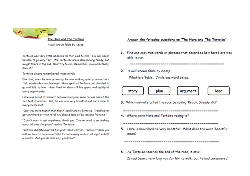 KS2 SATS Reading Comprehension Retrieval/Word Meaning 2a/2b Practice ...