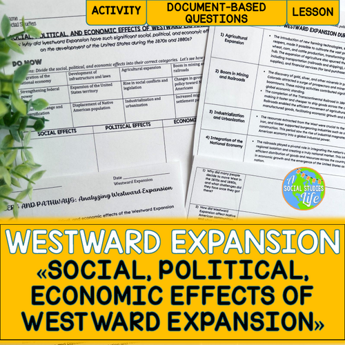 Westward Expansion Social, Political, Economic Effects | Teaching Resources