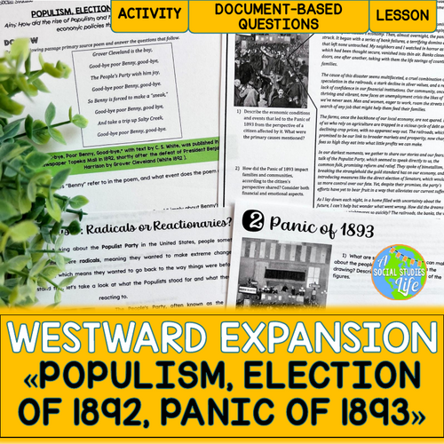 Populism, Election of 1892, Panic of 1893 | Teaching Resources