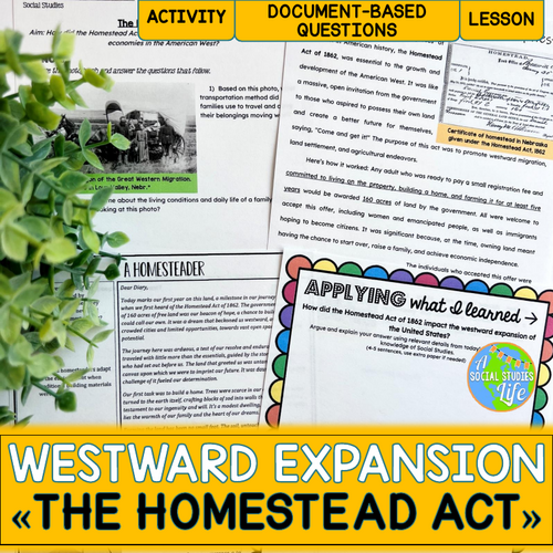 Homestead Act, Homesteaders | Teaching Resources