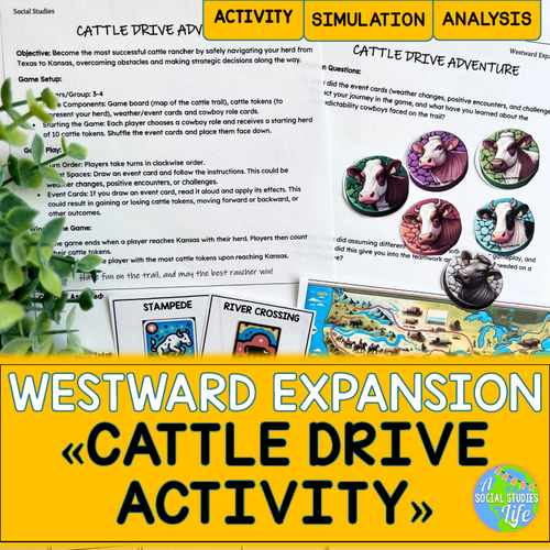 Cattle Drive, Cowboys Activity | Teaching Resources