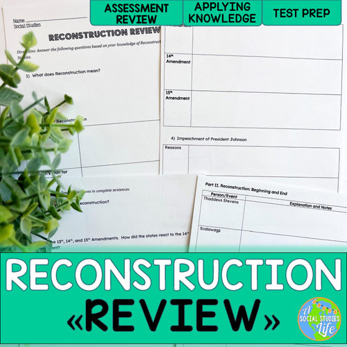 Reconstruction Review | Teaching Resources