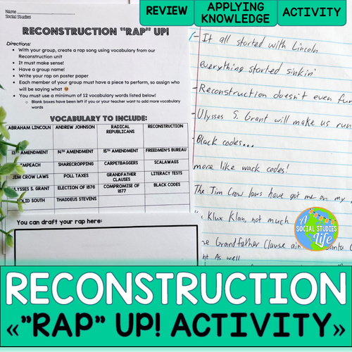 Reconstruction Rap Up Activity | Teaching Resources
