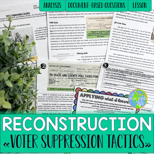 Poll Tax, Literacy Tests, Grandfather Clause, Reconstruction | Teaching ...