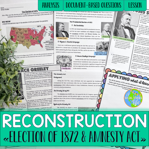 Election of 1872, Amnesty Act, Ulysses S. Grant, Horace Greeley ...