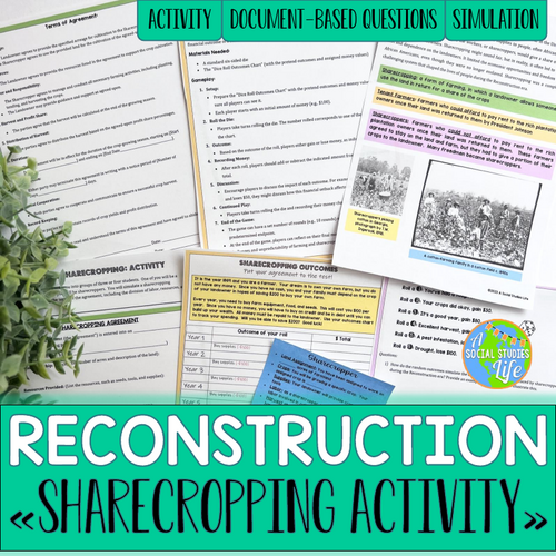 Sharecropping Activity Reconstruction | Teaching Resources