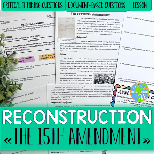 15th Amendment Reconstruction | Teaching Resources