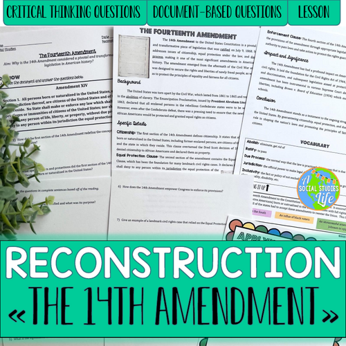 14th Amendment Reconstruction | Teaching Resources