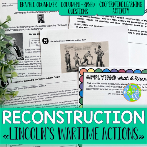Civil War - Lincoln's Wartime Actions | Teaching Resources