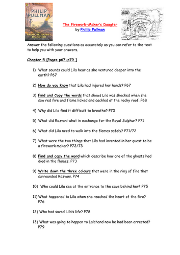 The Firework-Maker's Daughter Comprehension [Chapter 5] | Teaching ...