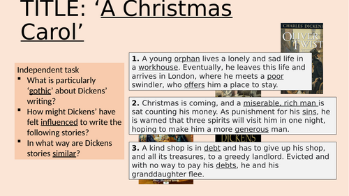 Charles Dickens and 'A Christmas Carol' Unit KS3/4 | Teaching Resources