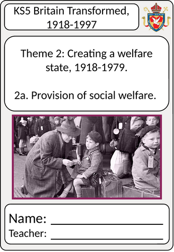 A Level History Edexcel Britain transformed theme 2A booklet ...