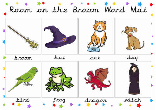 Word mat Room on the Broom | Teaching Resources