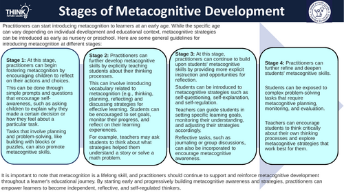 Stages of Metacognitive Development | Teaching Resources