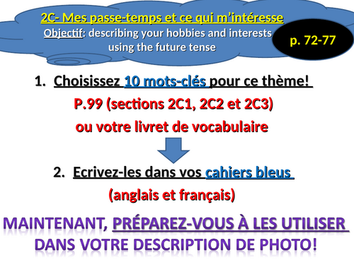 French Edexcel IGCSE Speaking: photos with questions for units 1 to 3 ...
