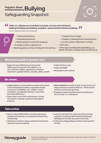 Bullying Safeguarding Staff Training Pack | Teaching Resources