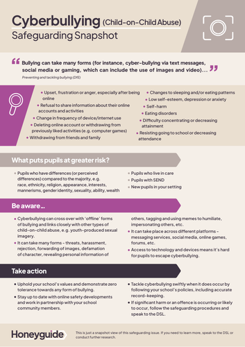 Bullying Safeguarding Staff Training Pack | Teaching Resources