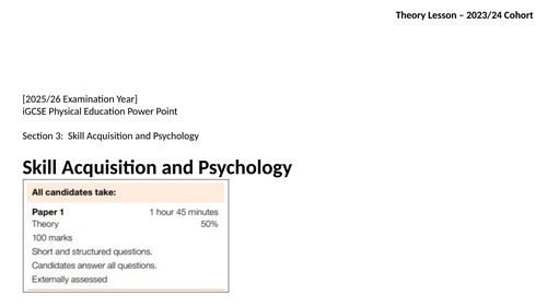 iGCSE PE [Cambridge International Specification] - Section 3 - Skill ...