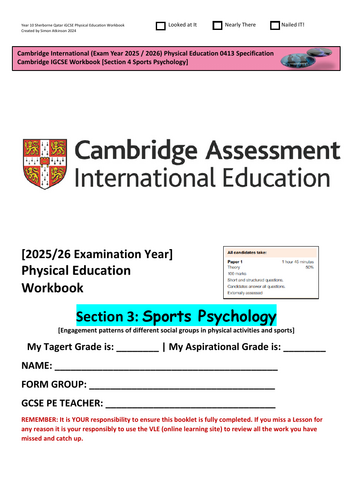 iGCSE PE [Cambridge International Specification] - Section 3 - Skill ...