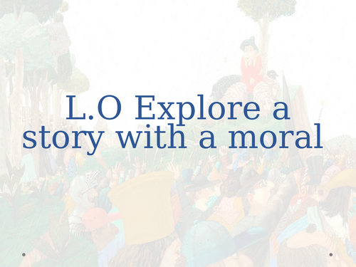 Moral of a story lesson with activity. | Teaching Resources