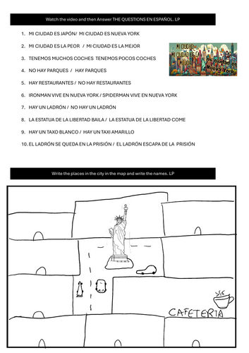 Mi ciudad, city in Spanish, KS1, KS2, Spanish places in town | Teaching ...