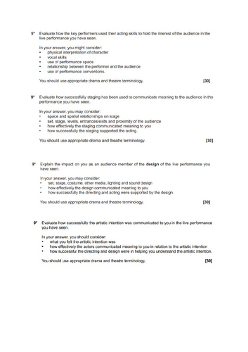 Wicked the Musical - OCR DRAMA Section B - Live Theatre Evaluation | Teaching Resources