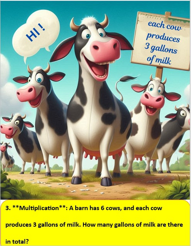 30 Engaging Cow-Themed Math Word Problems with Realistic Fun | Teaching ...
