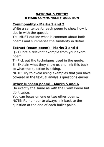 8 Mark Question Practice - Duffy | Teaching Resources