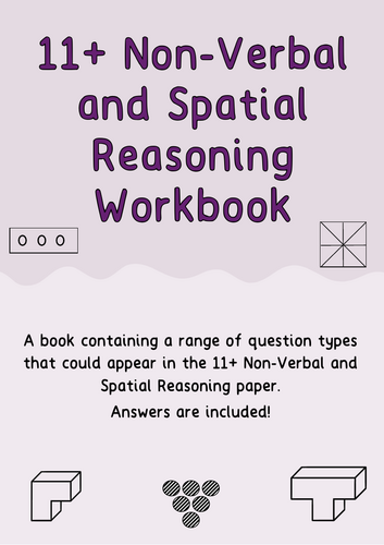 11+ Non-Verbal and Spatial Reasoning Workbook | Teaching Resources