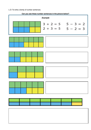 Number bonds to 5 (Addition and Subtraction within 5) | Teaching Resources