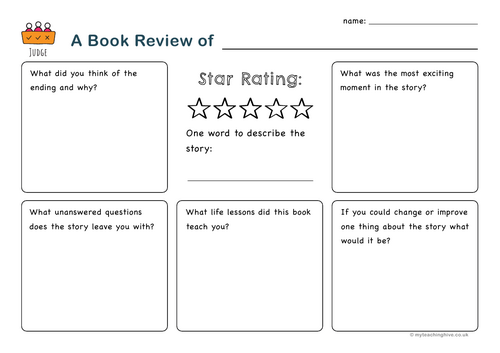 KS2 & KS3 - Book Review Proforma | Teaching Resources