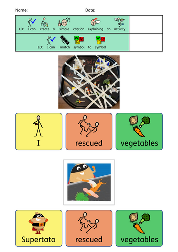 Supertato Colourful Semantic Sentence and Diary Entry Writing ...