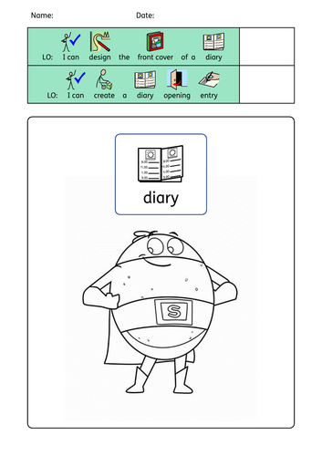 Supertato Colourful Semantic Sentence and Diary Entry Writing ...