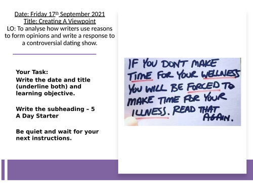 Persuasive Writing SOW Paper 2 Section B | Teaching Resources