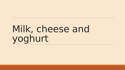 Eduqas - Milk, cheese and yoghurts | Teaching Resources