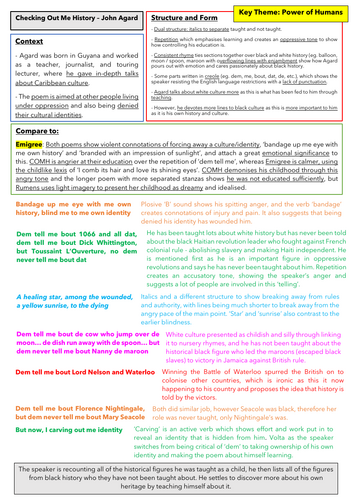 GCSE Power and Conflict Poems - KEY QUOTES | Teaching Resources
