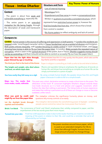GCSE Power and Conflict Poems - KEY QUOTES | Teaching Resources