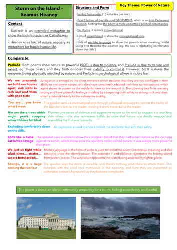 GCSE Power and Conflict Poems - KEY QUOTES | Teaching Resources