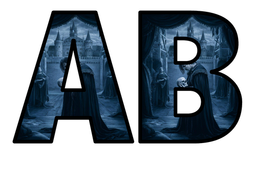 WILLIAM SHAKESPEARE's Hamlet Modern Lettering Set Display Colourful ...