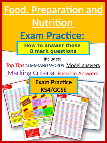 GCSE Food MockLong Answer Questions | Teaching Resources