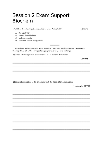 T-Level Health Paper B Questions Bank | Teaching Resources