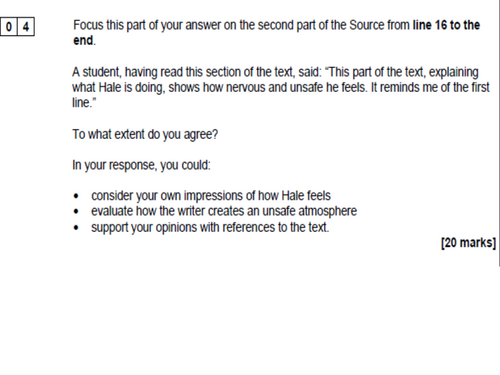 Paper 1, Question 4 - Brighton Rock | Teaching Resources