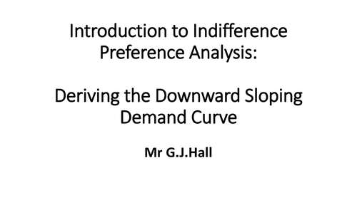 Introduction To Indifference Preference Analysis Teaching Resources