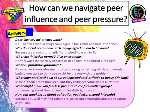 Peer Pressure and Influence | Teaching Resources