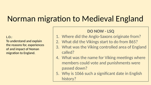 Edexcel / Pearson GCSE History Paper 1 Migrants Medieval c800-1500 full ...
