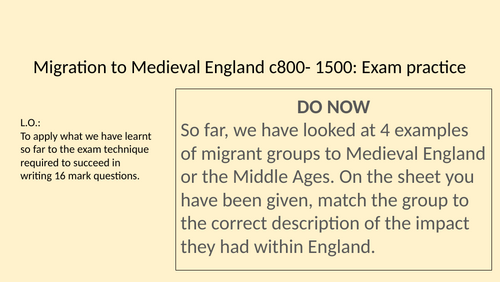 Edexcel / Pearson GCSE History Paper 1 Migrants in Britain and Notting ...